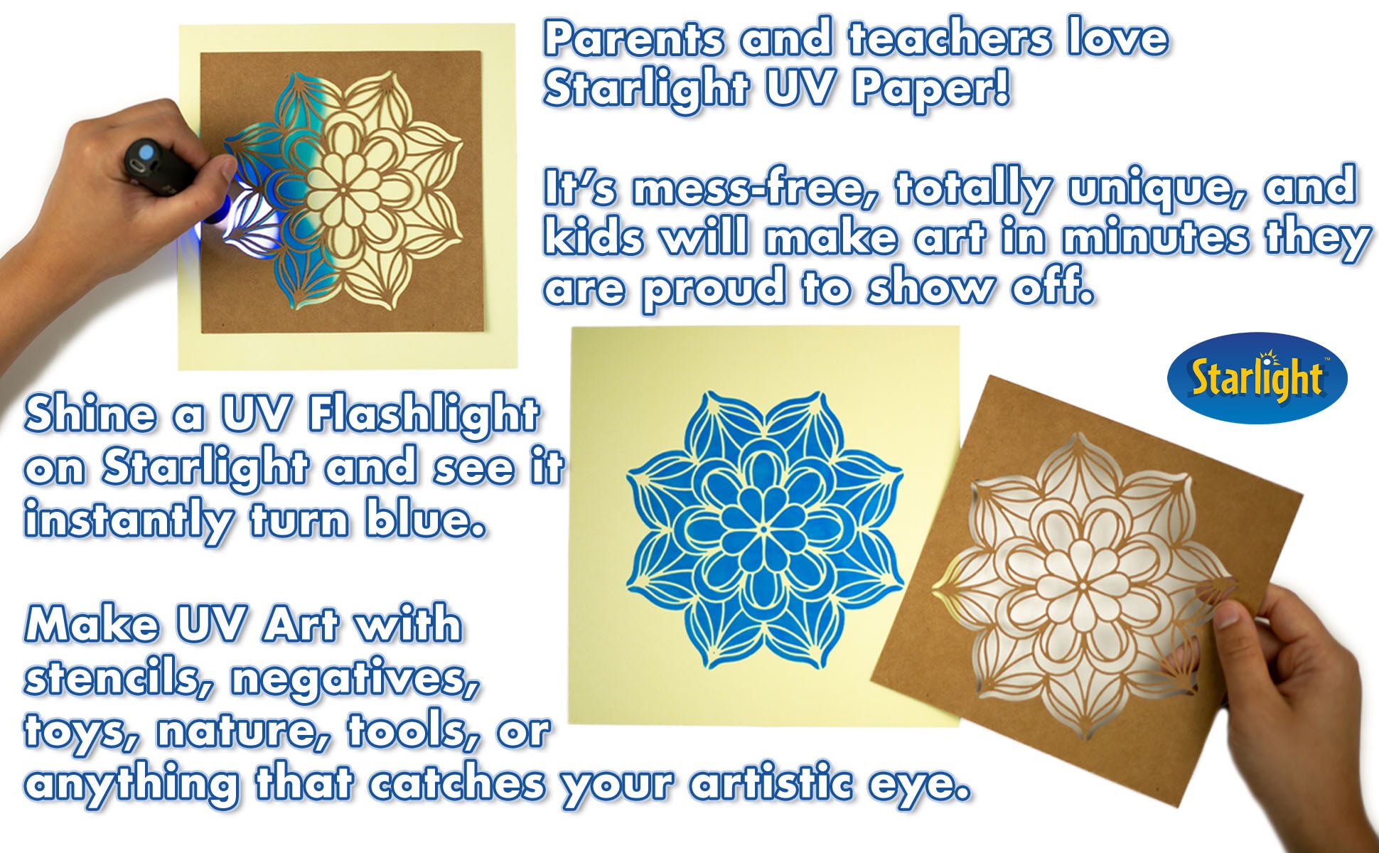 Starlight UV Sun Sensitive Reactive Paper Art Craft Kit – Starlight UV Sun Paper